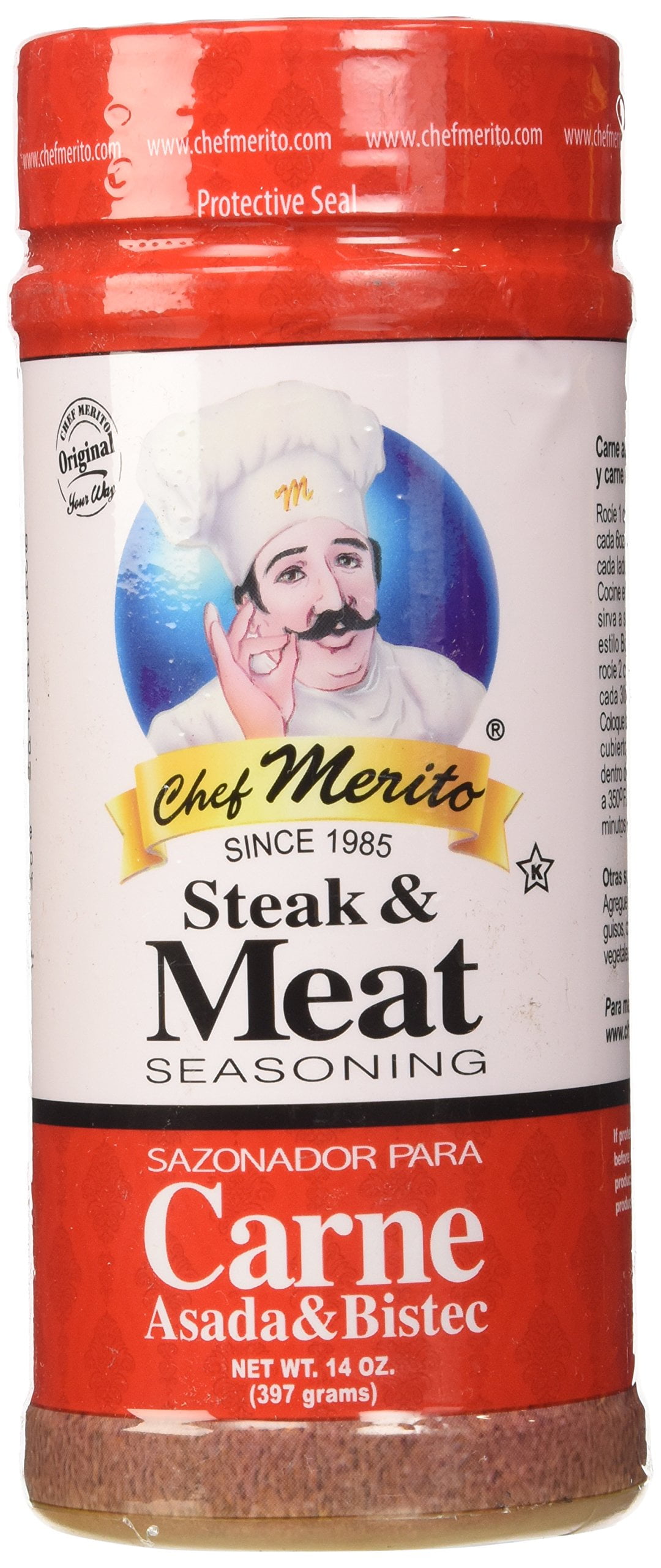 Chef Merito Carne Asada Meat Seasoning, 14 Ounce (Pack of 24) - Walmart.com