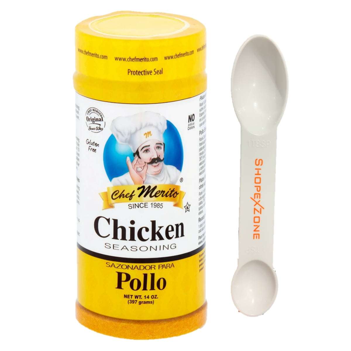 Chef Merito Chicken Seasoning 14 oz Bundle with ShopexZone 2 in 1 Tbsp ...