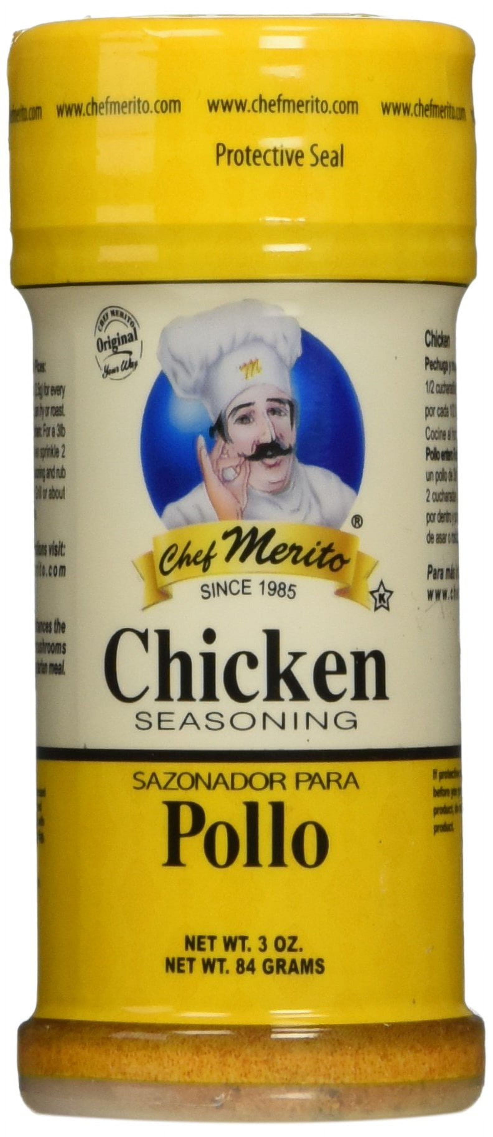 Chef Merito Chicken Seasoning, 3 Ounce (Pack of 8) - Walmart.com