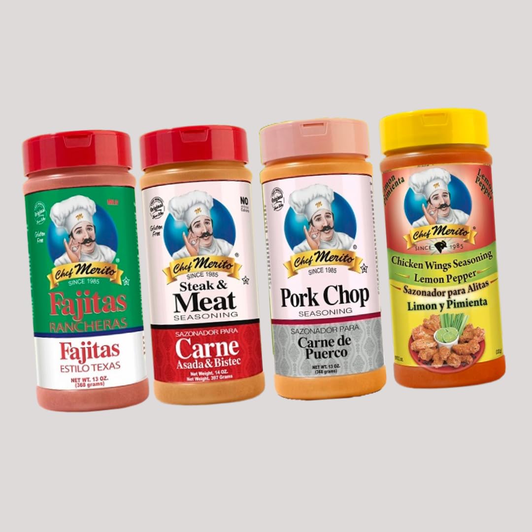 Chef Merito Flavor Bundle (4 Pack) Bundle Includes 4 Great Flavor ...