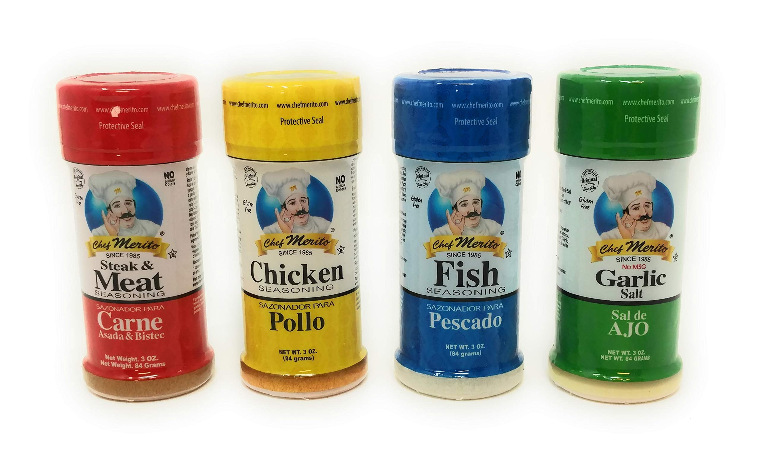 Chef Merito Mexican Seasoning CCF19 Beef, Chicken, Fish, Garlic Salt ...