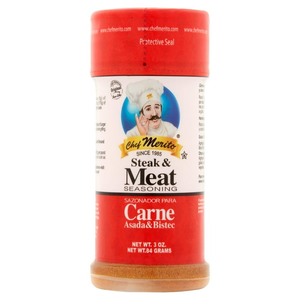 Chef Merito Steak & Meat Seasoning, 3 oz Jar - Walmart Business Supplies