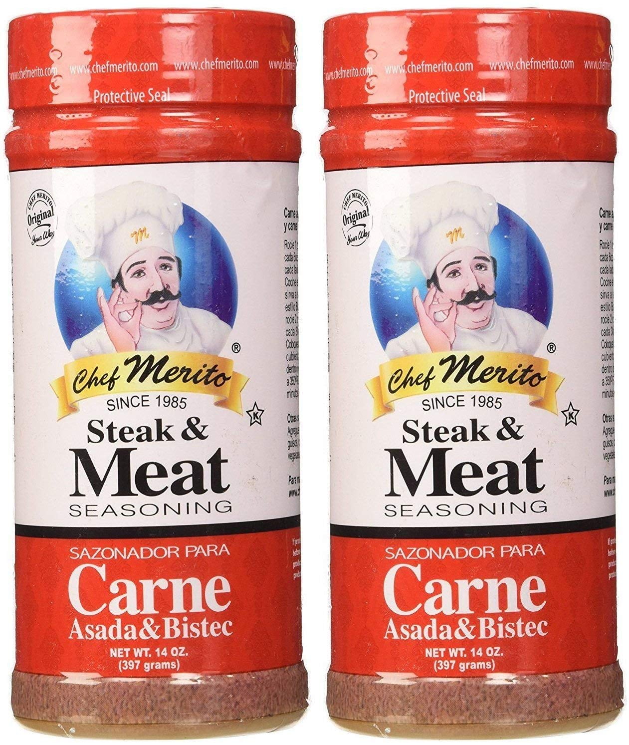 Chef Merito SteakUMRT & Meat Seasoning Powder Carne Asada & Bistec 14 ...