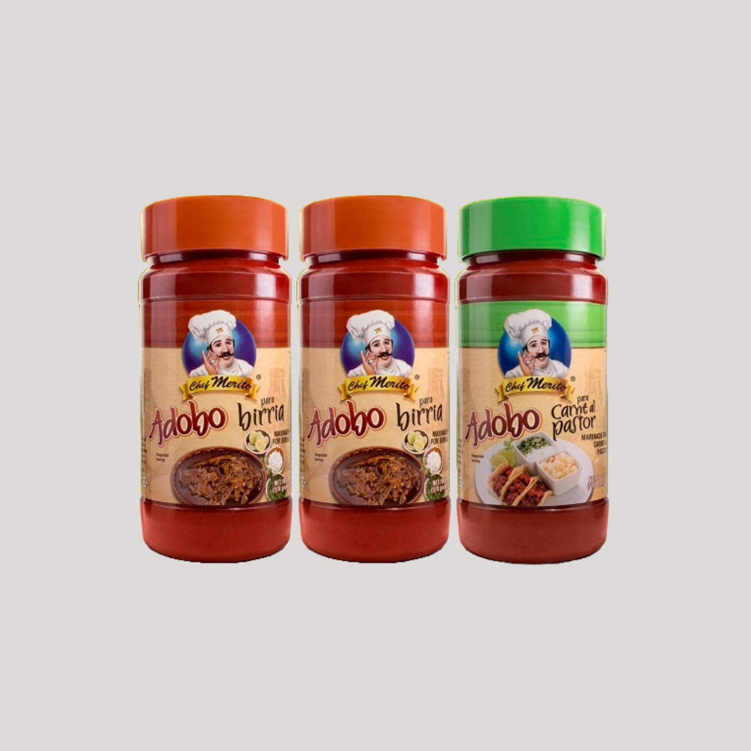 Chef Merito - Ultimate Adobo - Bundle (2 Birria, 1 Pastor) - Walmart.com