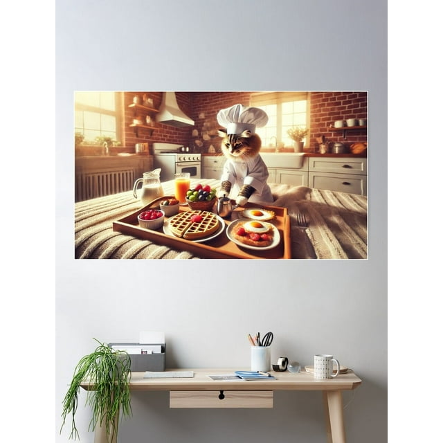 Chef Milo'S Morning Delight Poster Wall Art, Modern Wall Decor For ...