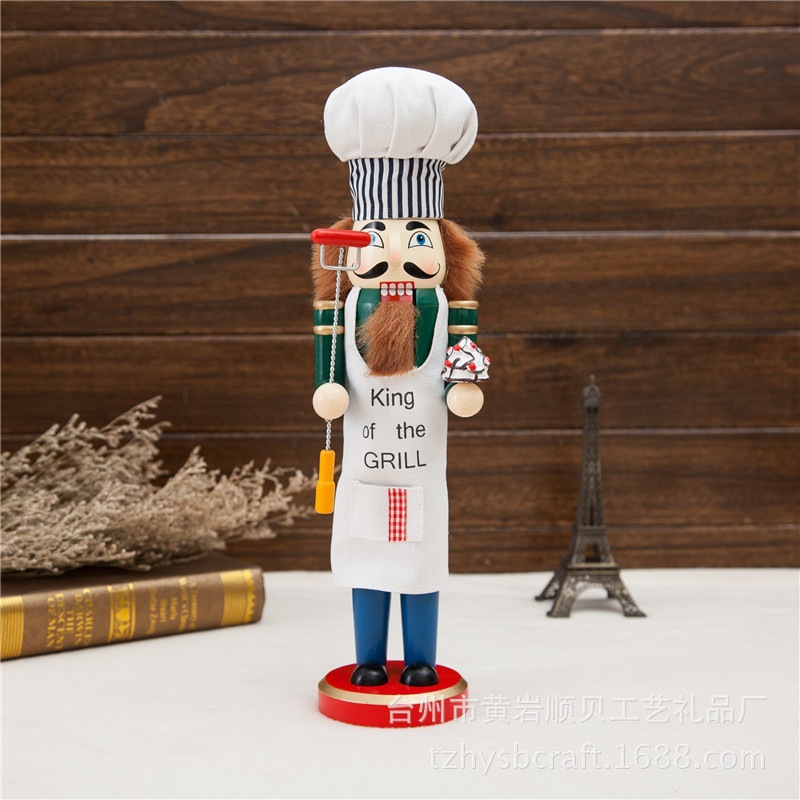 Chef Nutcracker Christmas Nutcracker Figure Kitchen Table Wooden ...