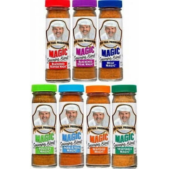 Chef Paul Magic Seasoning Blend Variety Sampler (7 - pack) - Walmart.com