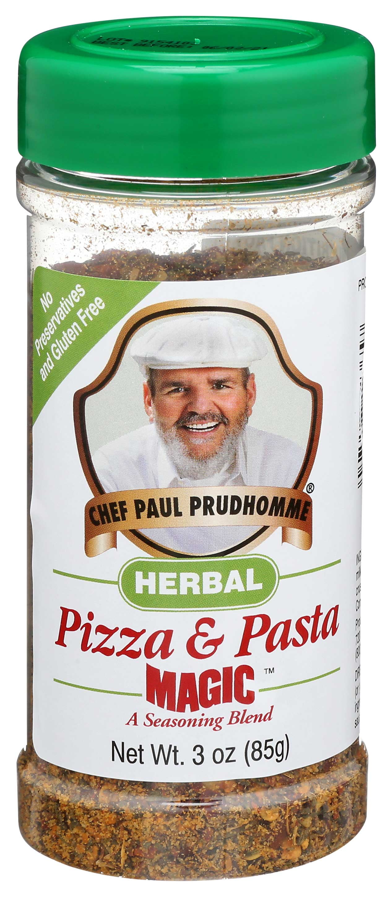 Chef Paul Pudhommes Herbal Pizza & Pasta Magic - 3 oz. jar, 12 per case ...