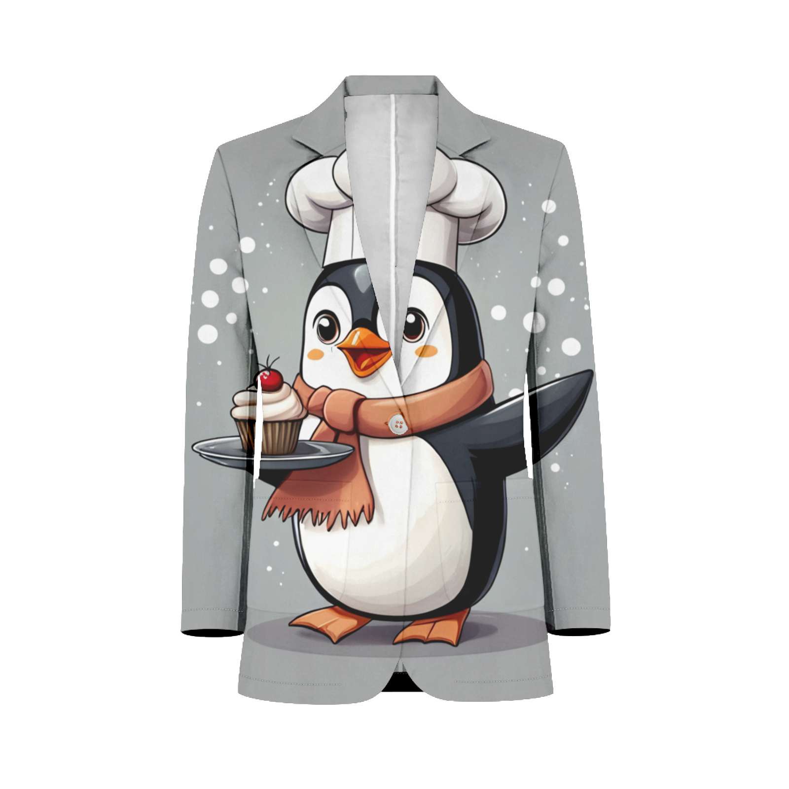 Chef Penguin Cupcake Men's Suit Blazer Casual Party Wear Slim Fit Suit ...