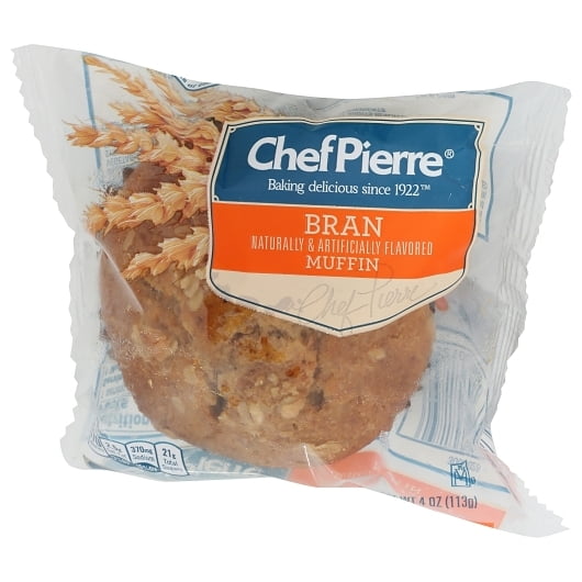 Chef Pierre Individually Wrapped Bran Muffin, 4 Ounce, 12 Per Case ...