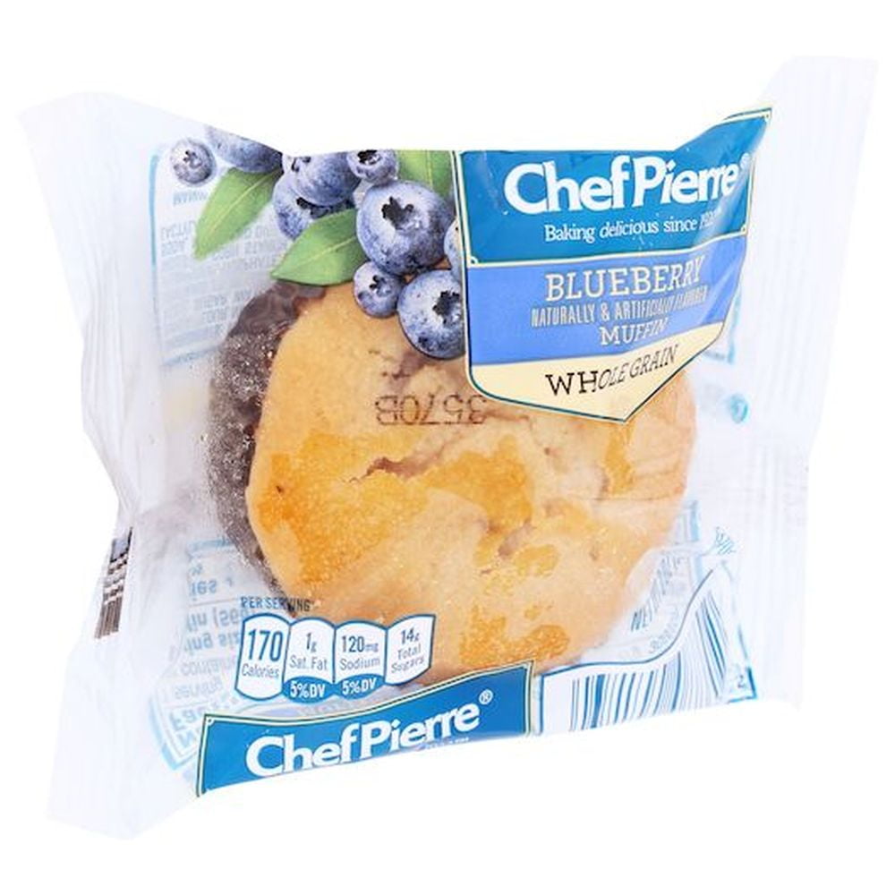 Chef Pierre Individually Wrapped Whole Grain Blueberry Muffin, 2 Ounce ...