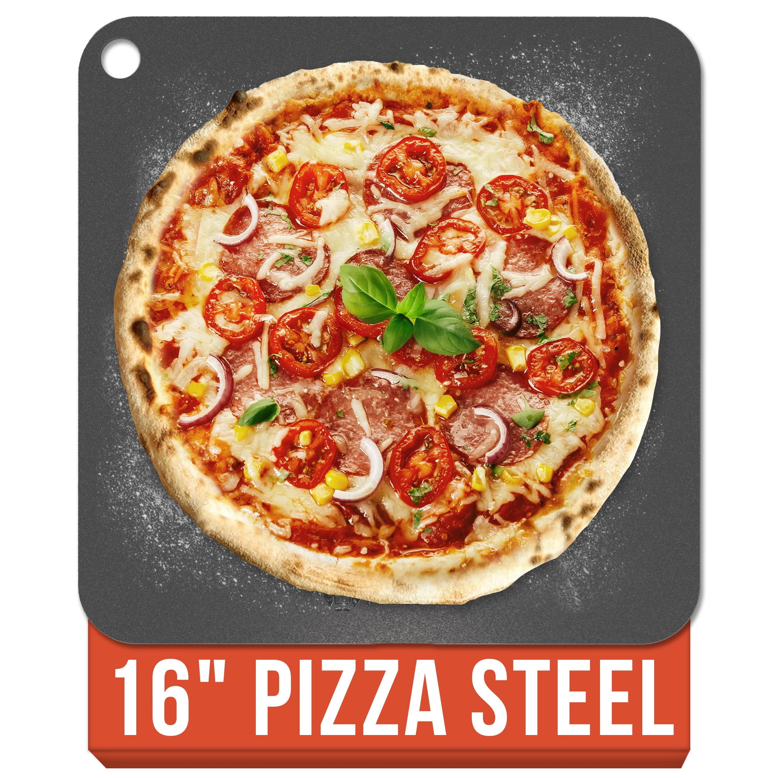 Chef Pomodoro Pizza Steel for Oven 16 Inch 1/4 Inch Thick, Baking Steel ...