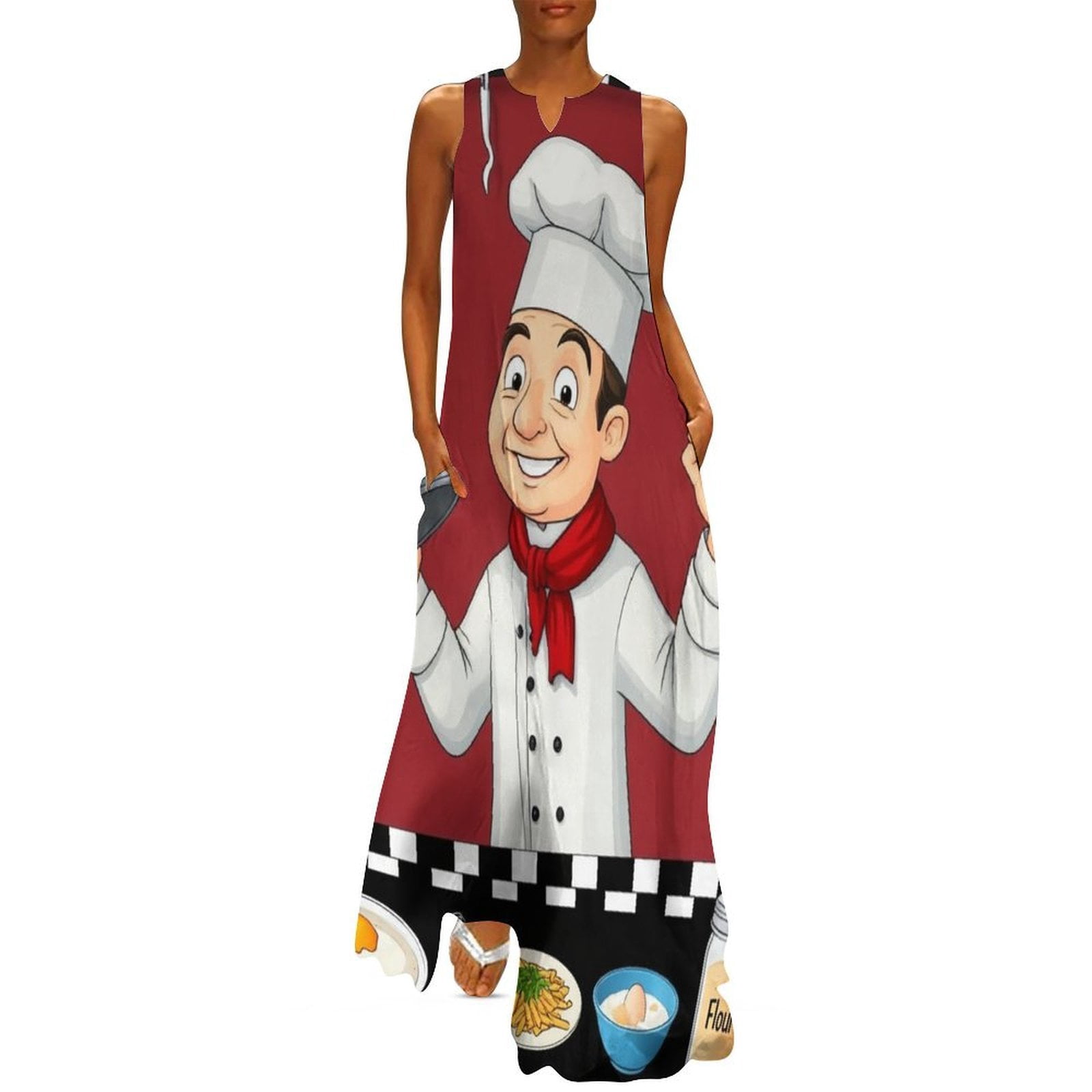 Chef Presenting Dish with Utensils Long Dress luxury evening dresses ...