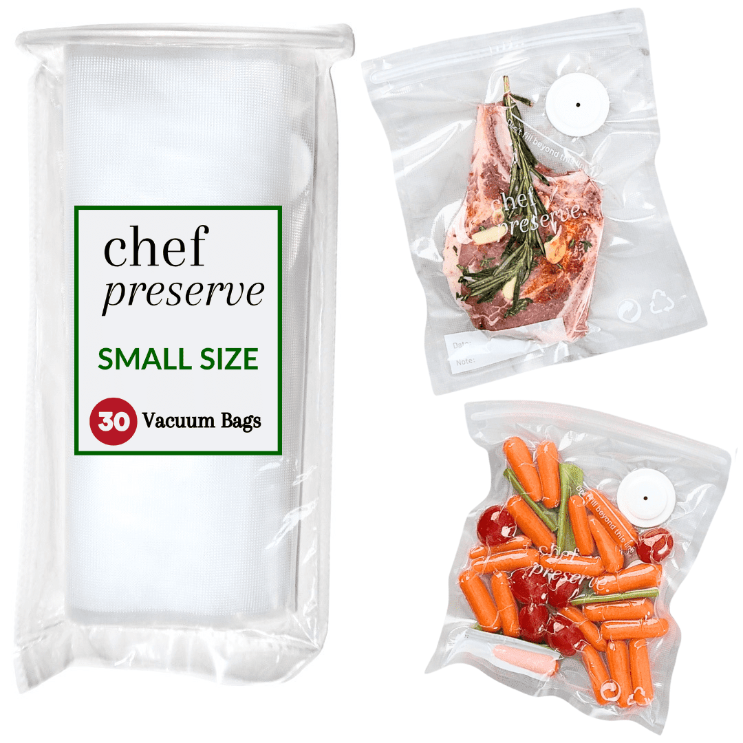 Chef Preserve Reusable Vacuum Sealer Bags, 30 BPA-Free Small 8x10 in ...