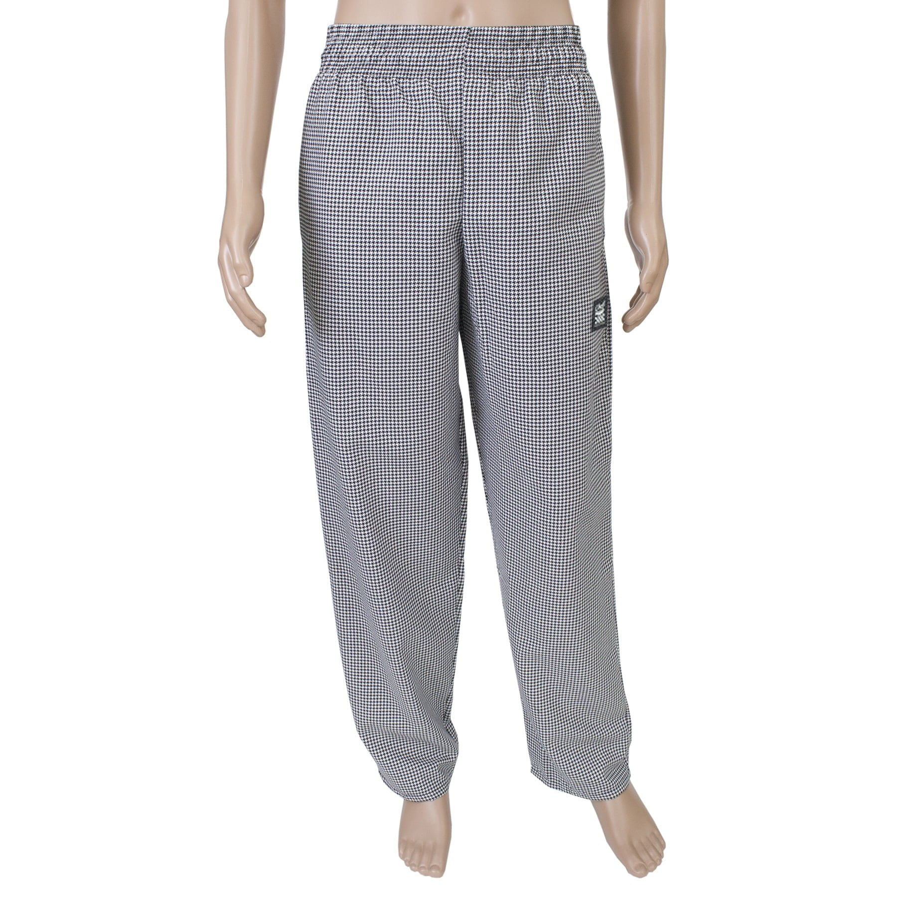 RITZ Chef Revival Basic Chef's Pants, Houndstooth, 2" Elastic Waistband ...