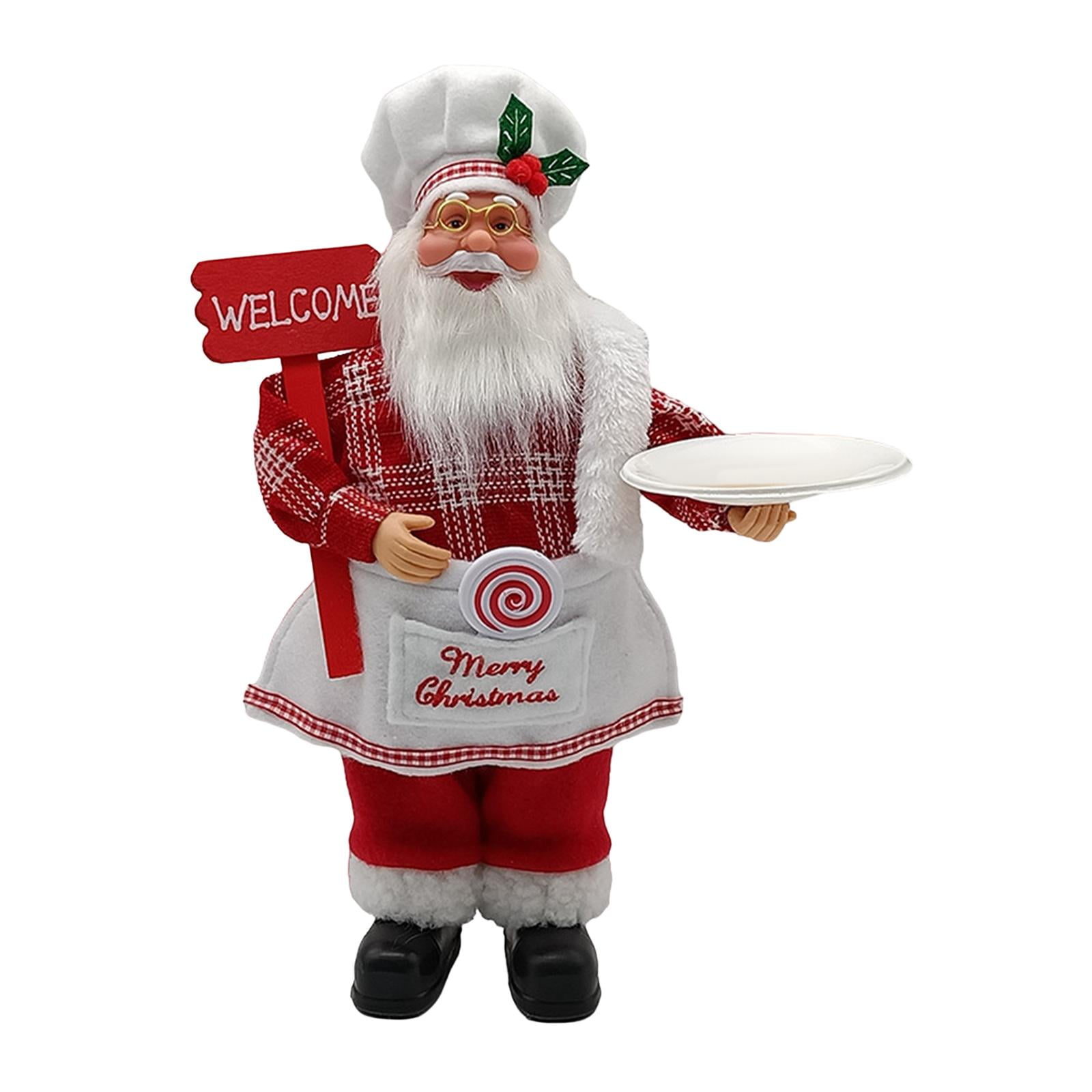 Chef Santa Figurines Figurine Doll Accessories for Fireplace Cabinet ...