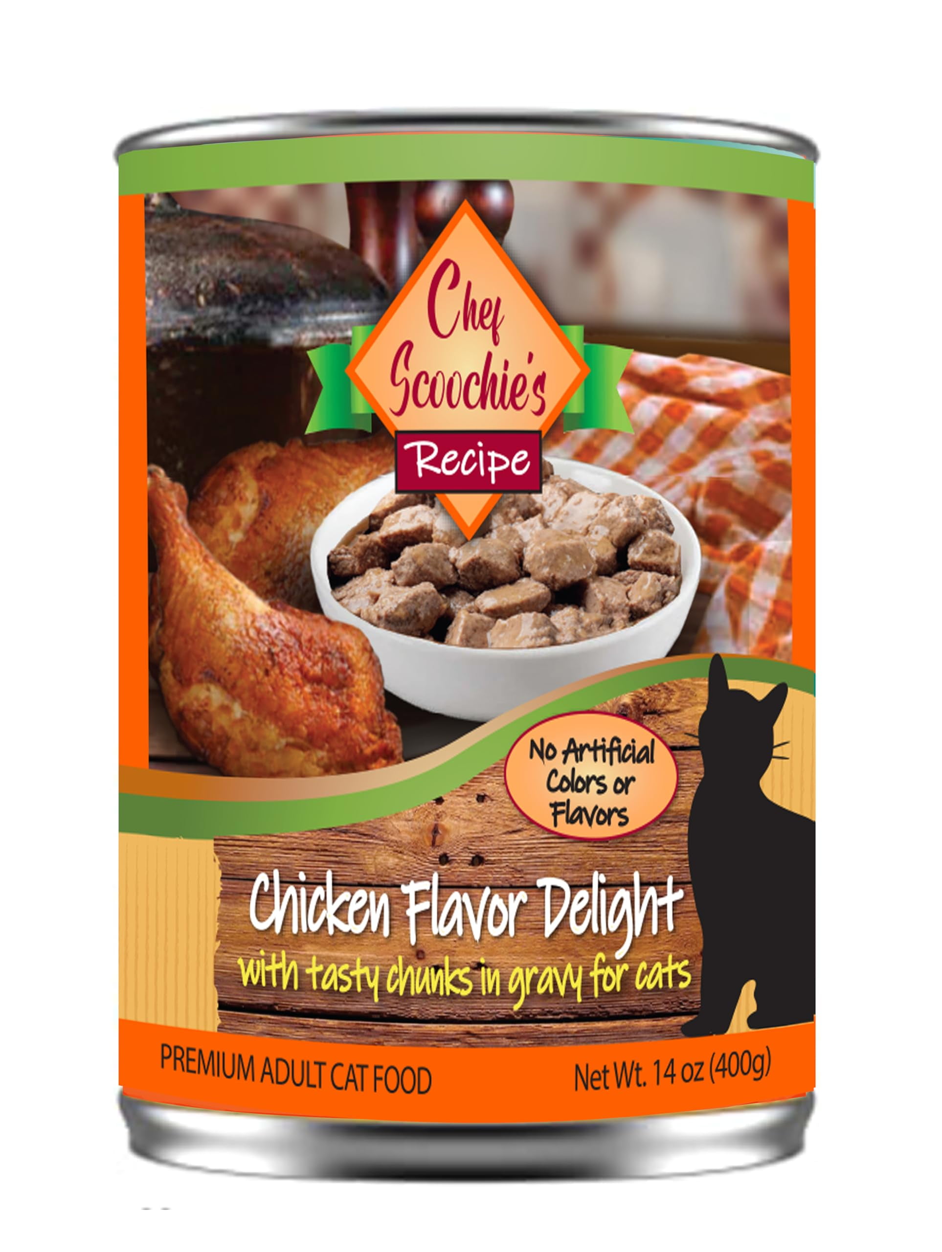 Chef Scoochie'S Tender Chicken Chunks In Gravy Wet Cat Food - Easy Open ...