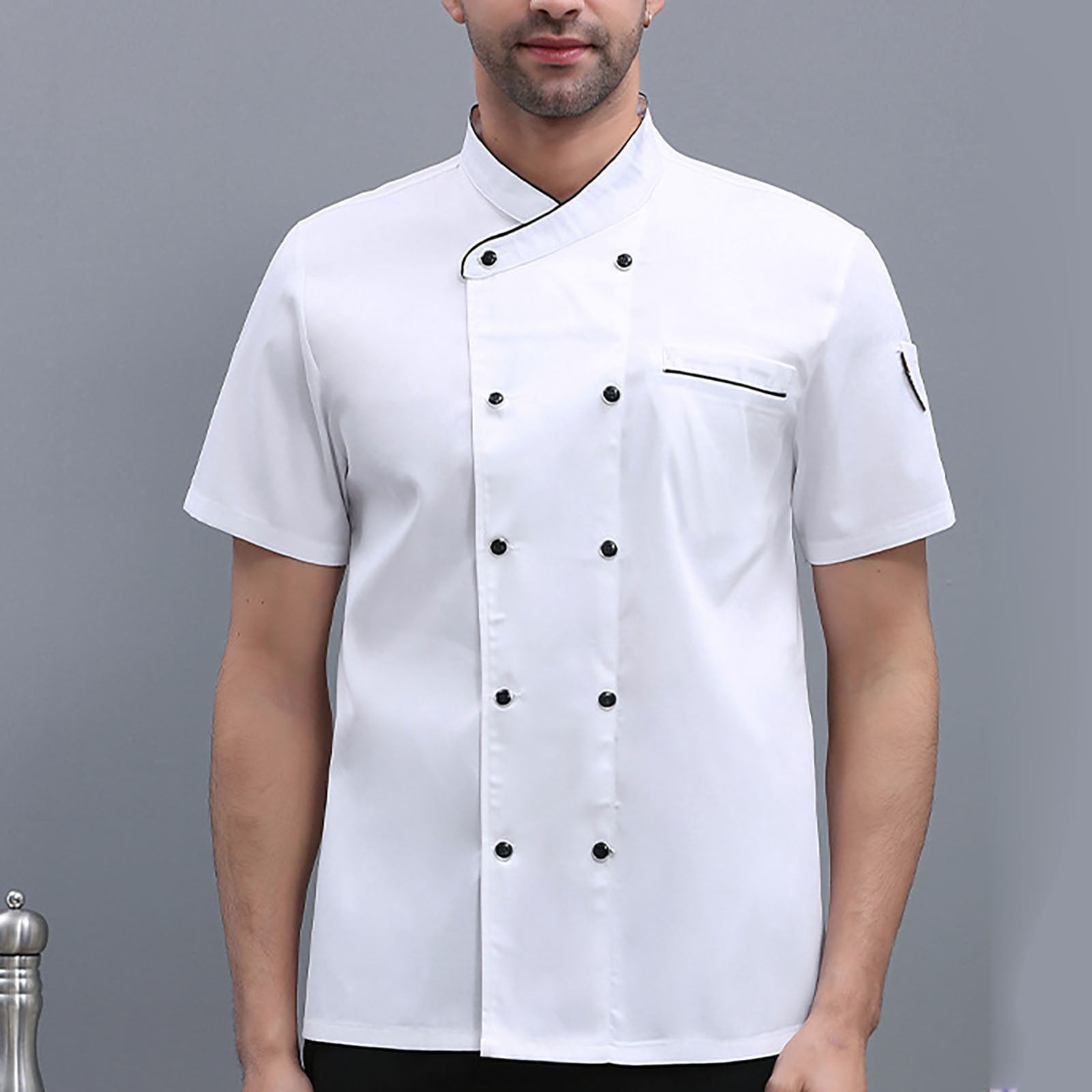 Chef Short Sleeve Chef Shirt Restaurant Kitchen Chef for Men and Women ...
