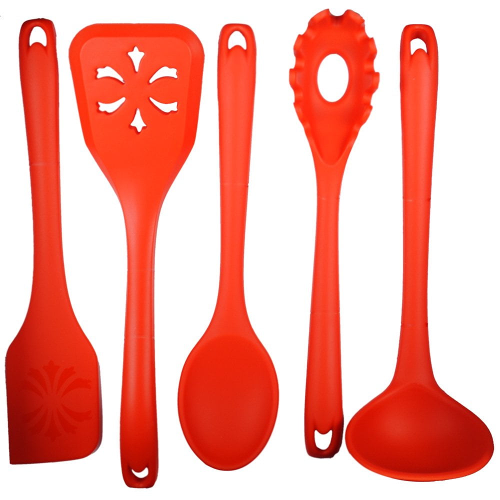 Chef Smart 5 Piece Multi-function Silicone Kitchenware Set Red ...