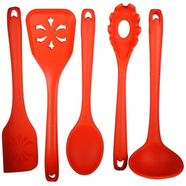 Chef Craft Premium Silicone Kitchen Tool and Utensil Set, 5 Piece Set ...