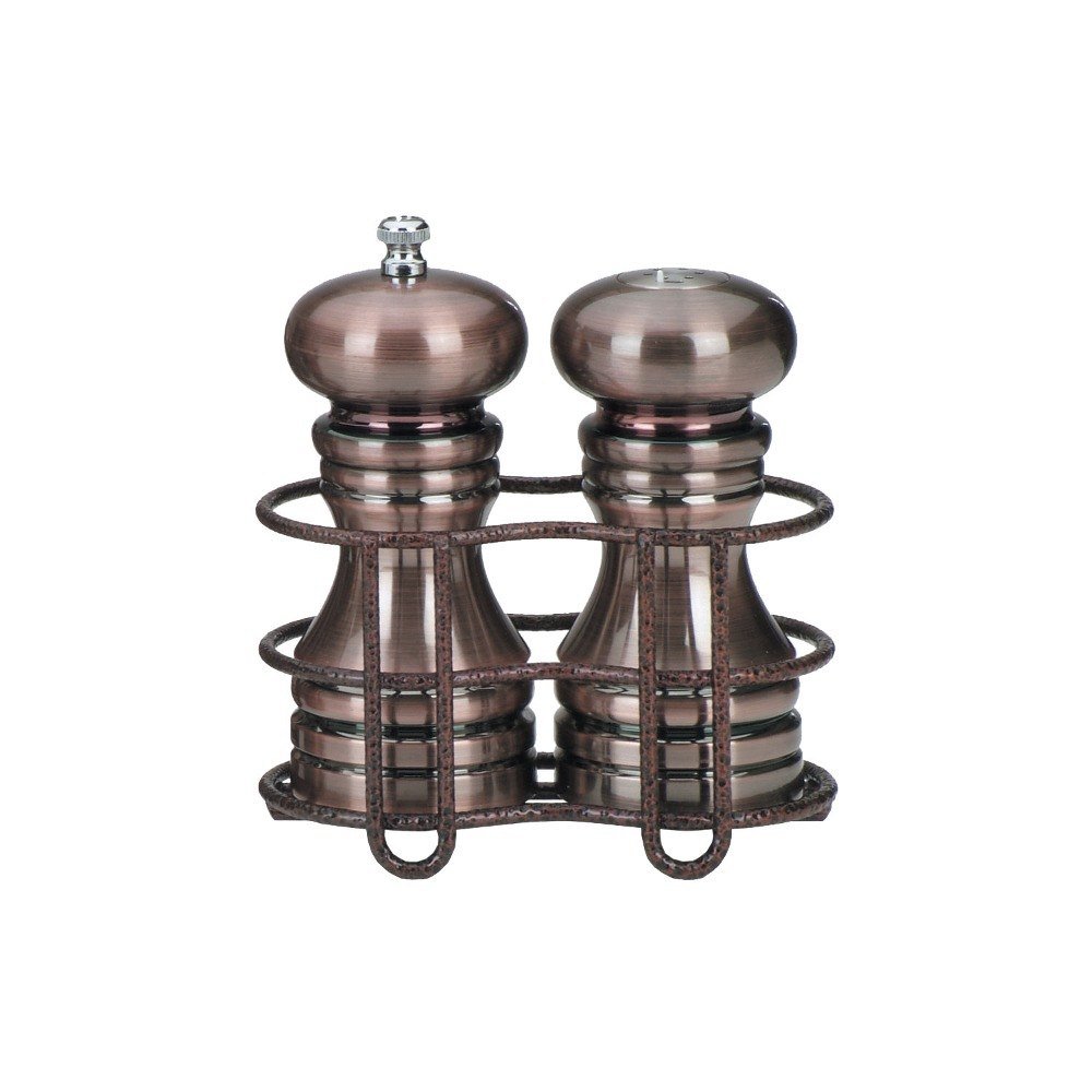 Chef Specialties 5 Inch Burnished Copper Pepper Mill and Salt Shaker ...