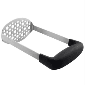 Thyme & Table Stainless Steel Potato Masher Blue with Comfort Grip and ...