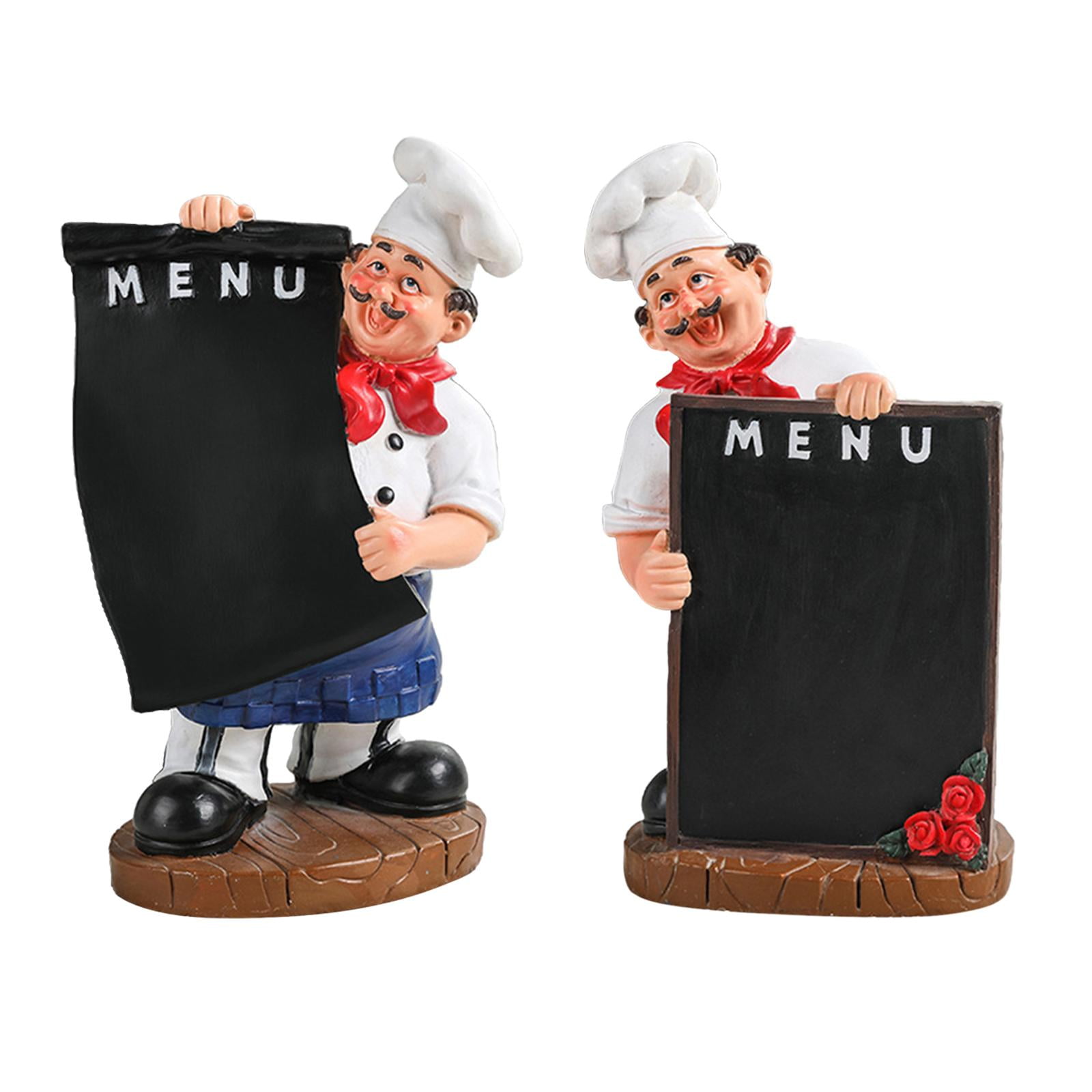 Chef Statue Sculpture Resin Chef Figurine Ornament Collectible Model ...