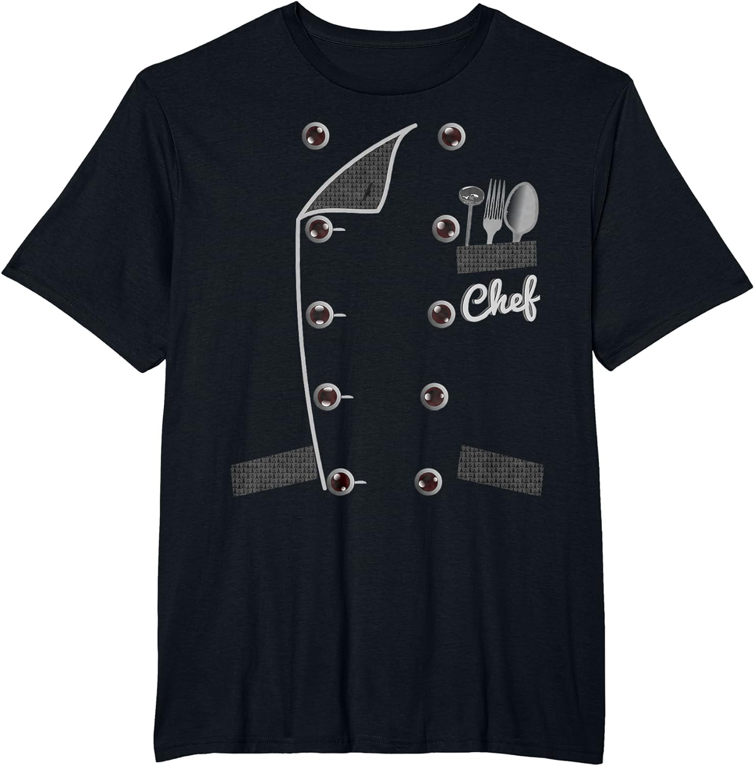 Chef TShirt Uniform Jacket Faux Funny Cook Shirt for Cooking - Walmart.com
