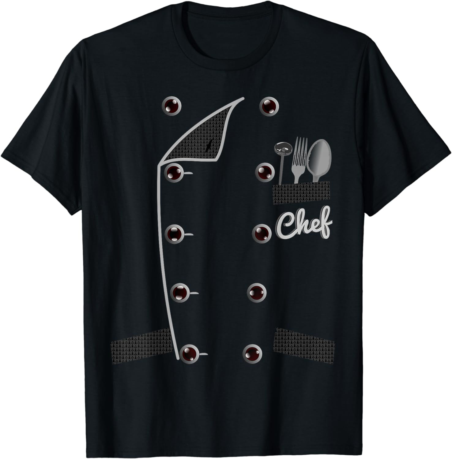 Chef TShirt Uniform Jacket Faux Funny Cook Shirt for Cooking - Walmart.com