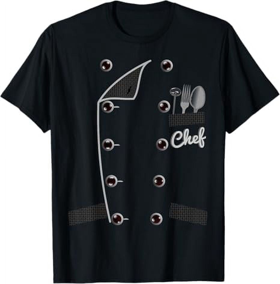 Chef TShirt Uniform Jacket Faux Funny Cook Shirt for Cooking - Walmart.com