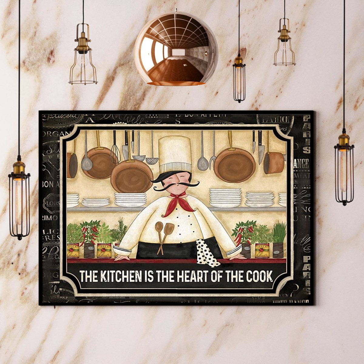 Chef The Kitchen Is The Heart Of The Cook Kitchen Smile Horizontal ...