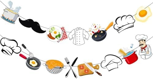 Chef Theme Party Banners Cooker Masterchef Birthday Party Decorations ...