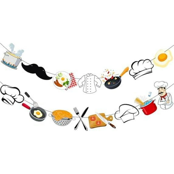 Chef Theme Party Banners Cooker Masterchef Birthday Party Decorations ...