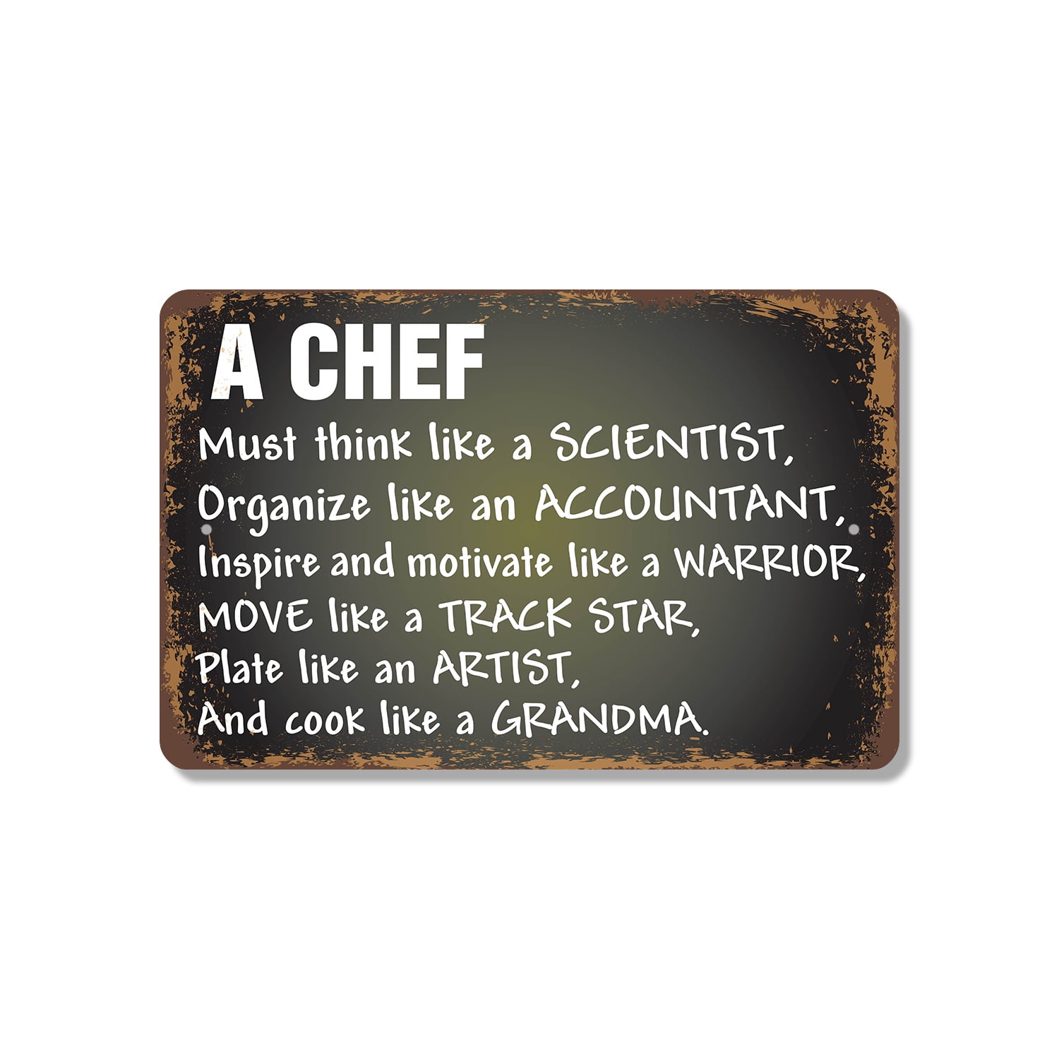 A Chef Think Like Scientist Cook Like Grandma 13 Inch x 20 Inch Novelty ...