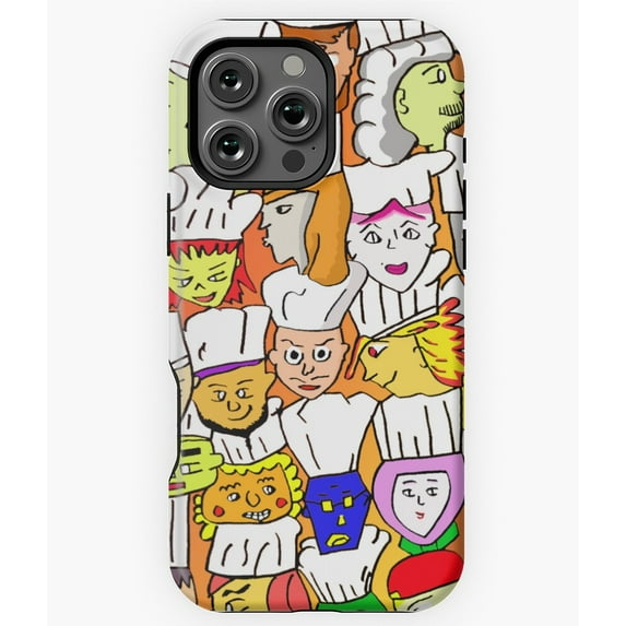 Chef Troops Doodle Culinary Art Phone Case for iPhone 16 15 14 13 12 11 ...