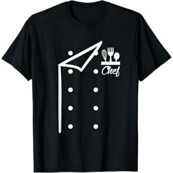 Chef Uniform Jacket Faux Cook for Cooking Funny Costume T-Shirt ...