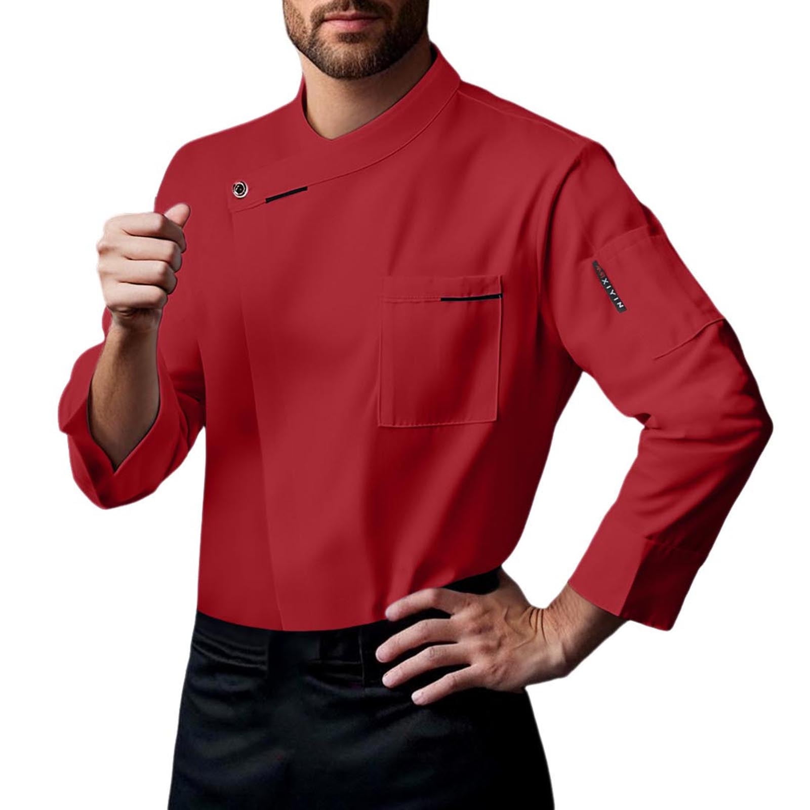 Chef Uniform Men Unisex Chef Jacket Classic Hotel Restaurant Work Shirt ...