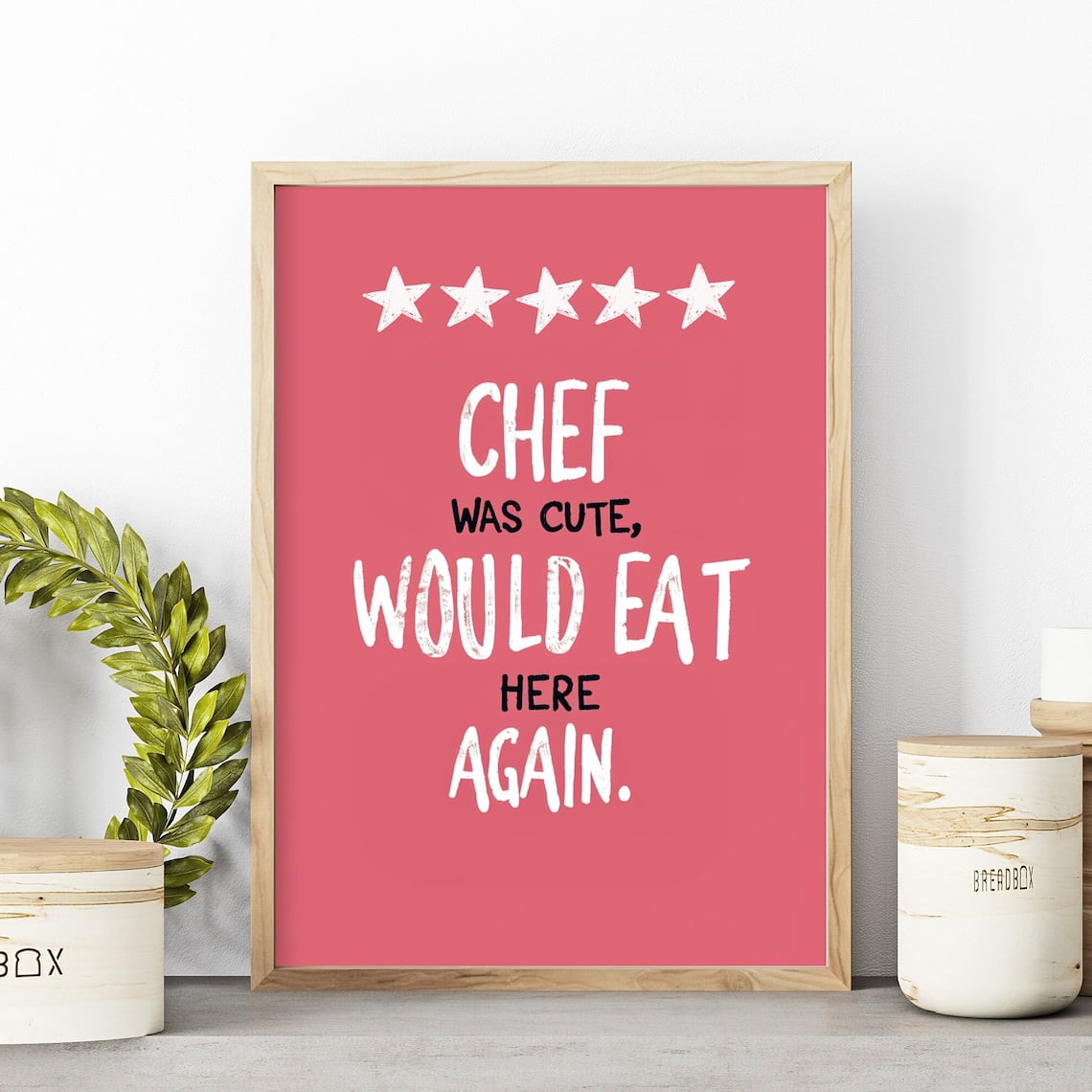 Chef Was Cute Would Eat Here Again 5-Star Review Pink Minimalist ...