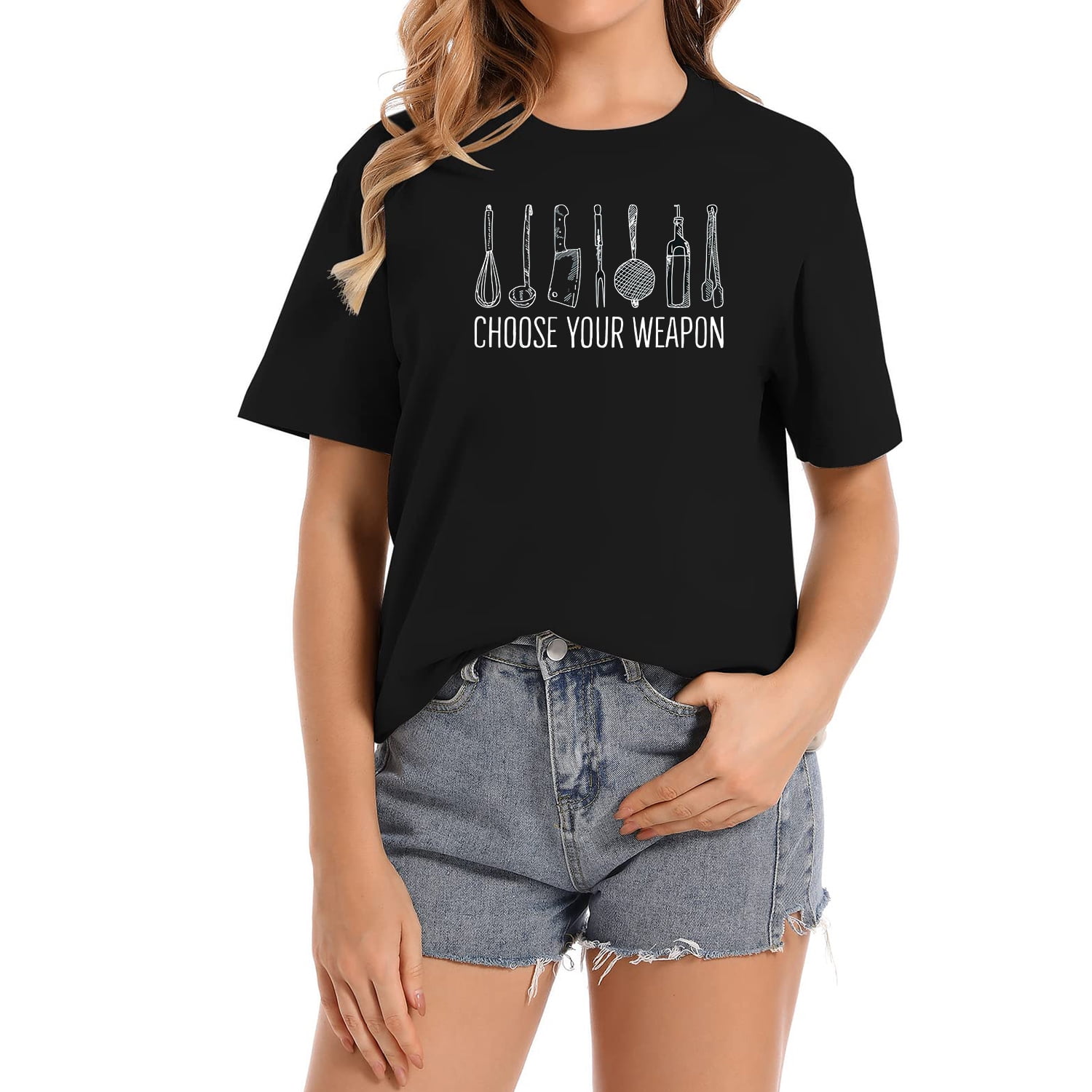 Chef With Cooking Utensils For The Kitchen T-Shirt - Walmart.com