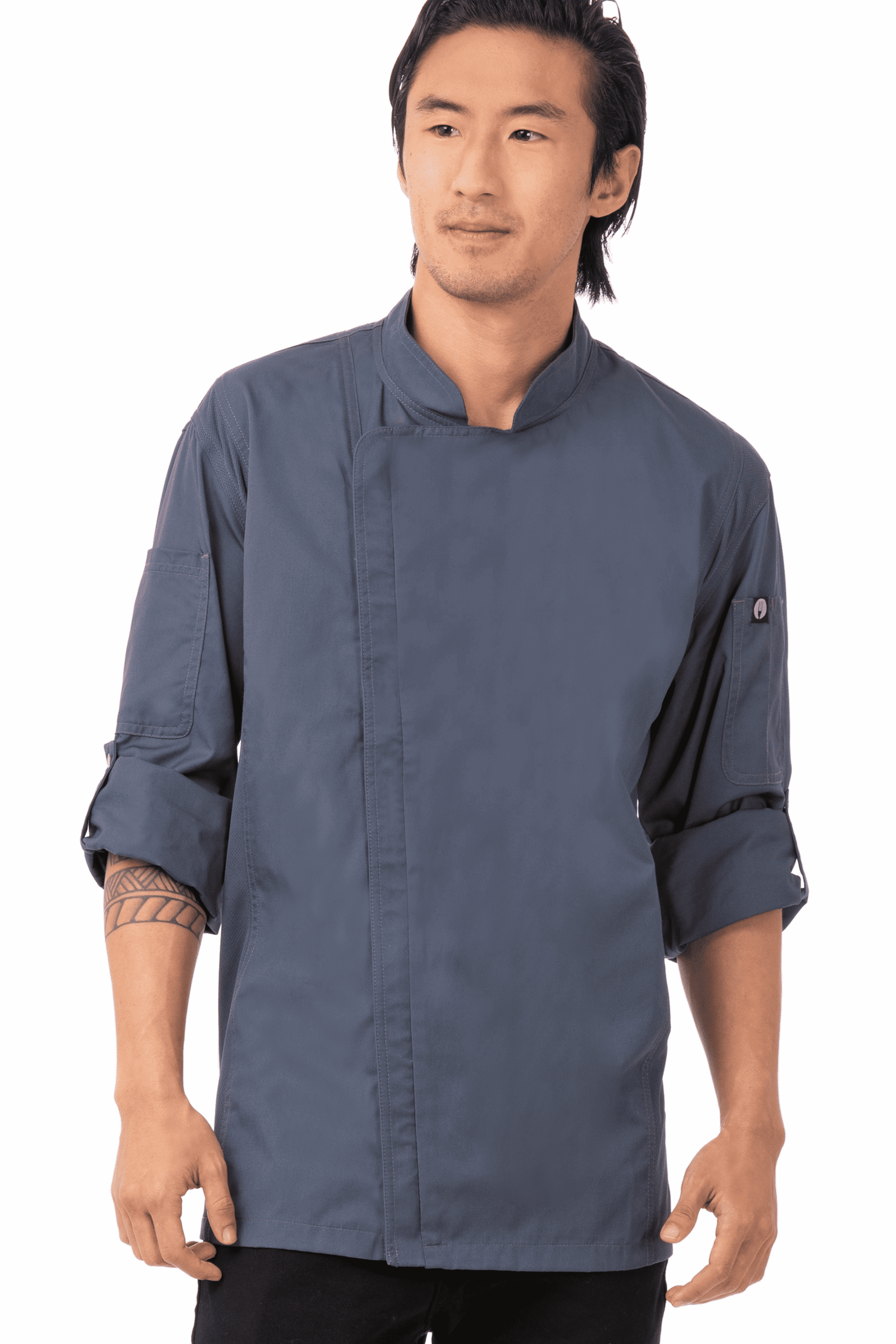 Chef Works Men's Hartford Cool Vent Chef Coat, Blue, Medium - Walmart.com