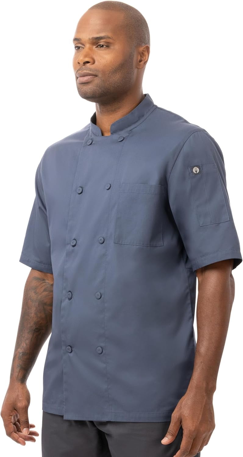 Chef Works Men’s Montreal Cool Vent Chef Coat, Blue Chef Jacket, 6XL ...