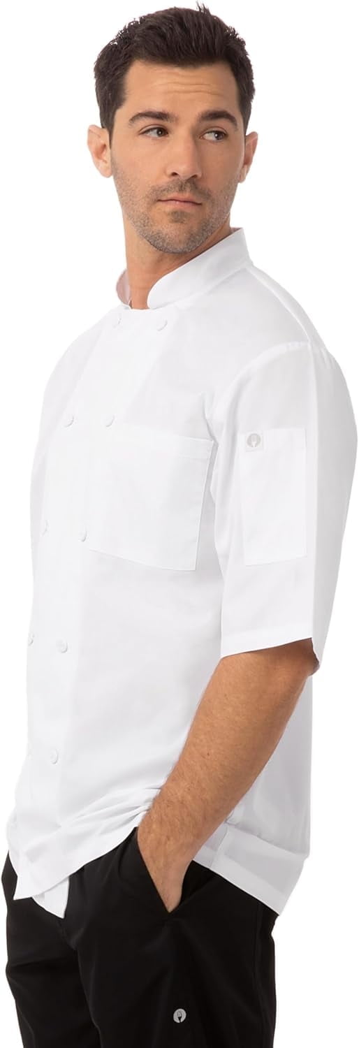 Chef Works Men's Montreal Cool Vent Chef Coat, White, X-Small - Walmart ...