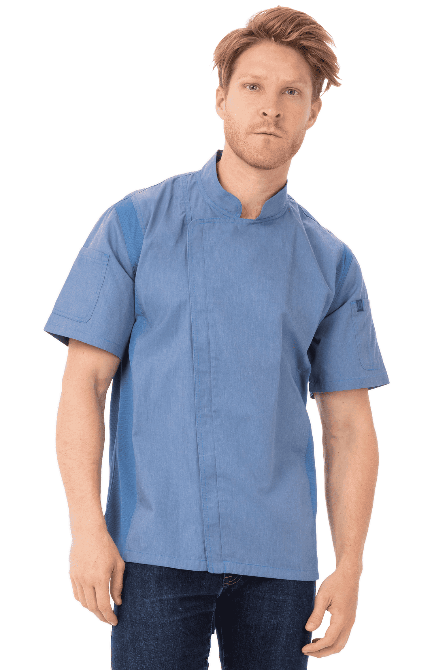 Chef Works Men's Springfield Chef Coat, Sky Blue, Large - Walmart.com