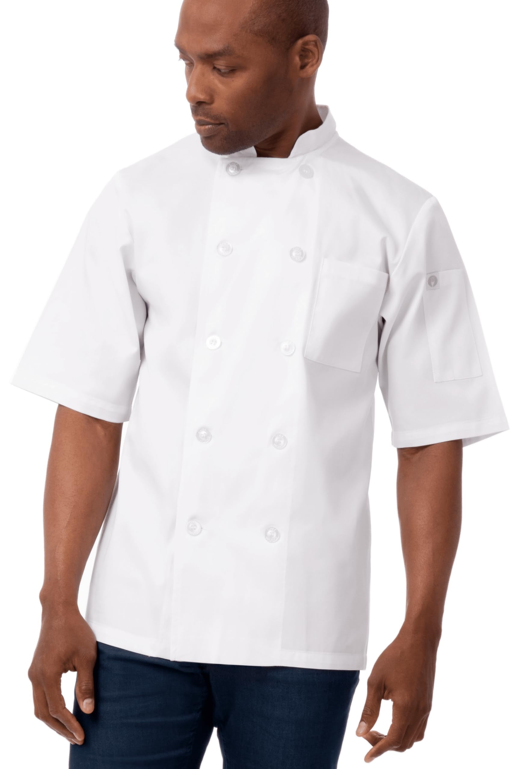 Chef Works Men's Volnay Chef Coat, White, Large - Walmart.com