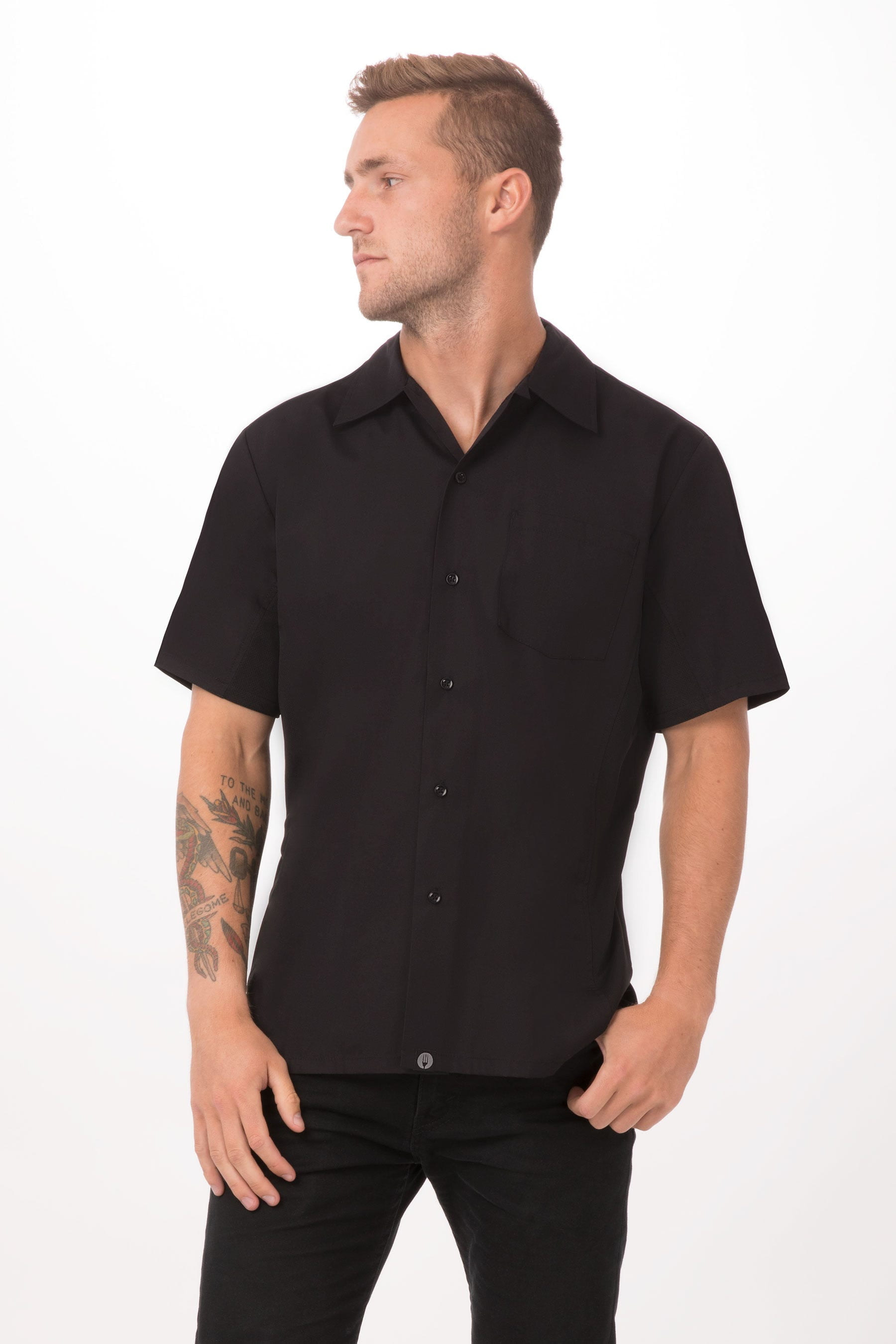 Chef Works Mens Cool Vent Cook Shirt (CSCVBLKXS) - Walmart.com