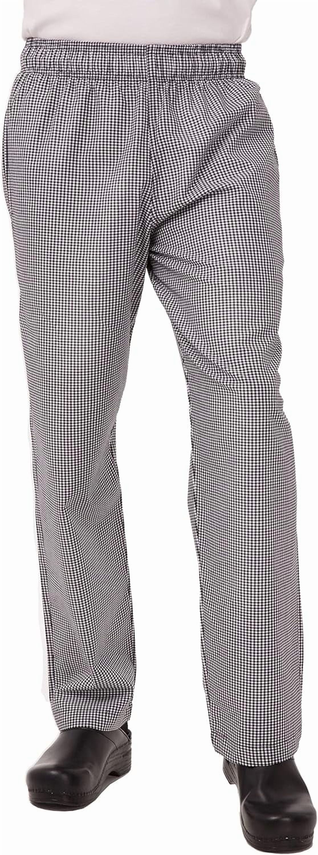 Chef Works Chef Pants, Checkered Baggy Pants for Men with Elastic ...