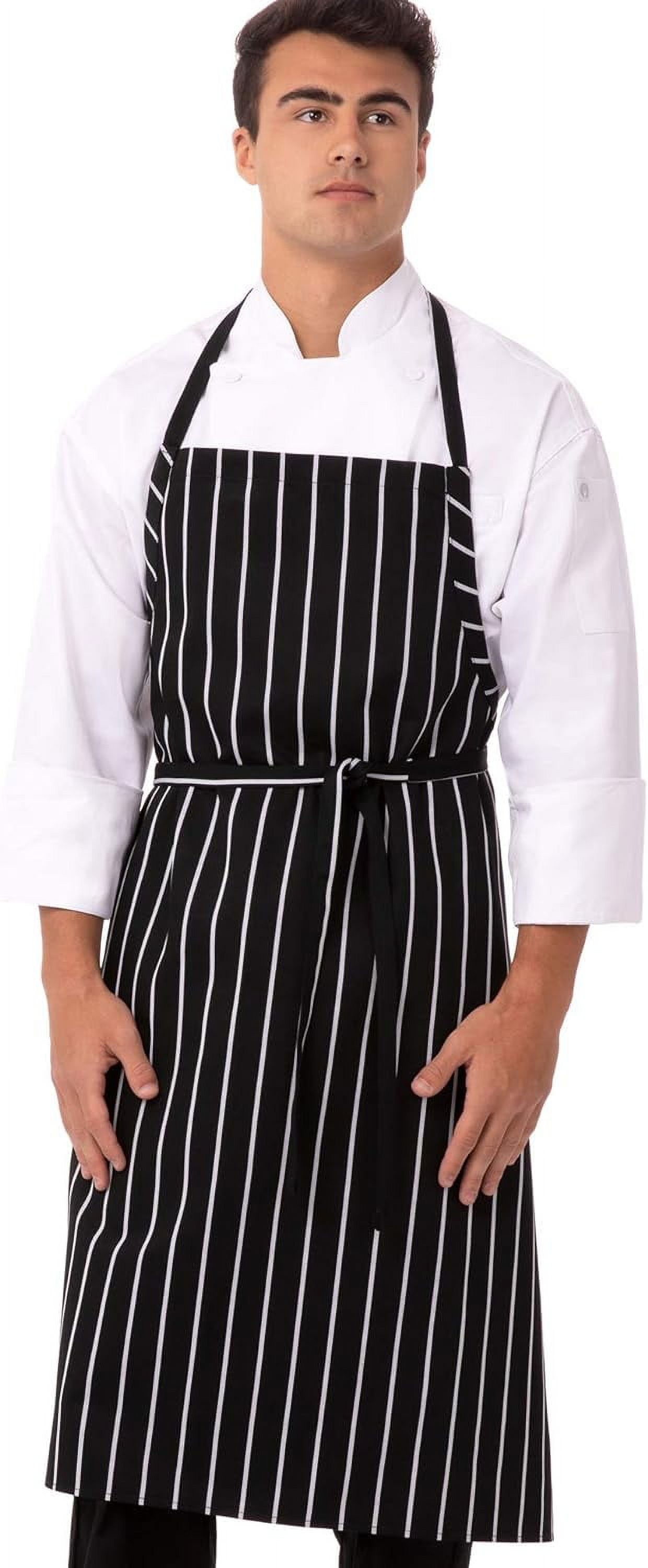 Chef Works Unisex English Chef Apron Black W/ Chalk Stripe - Walmart.com