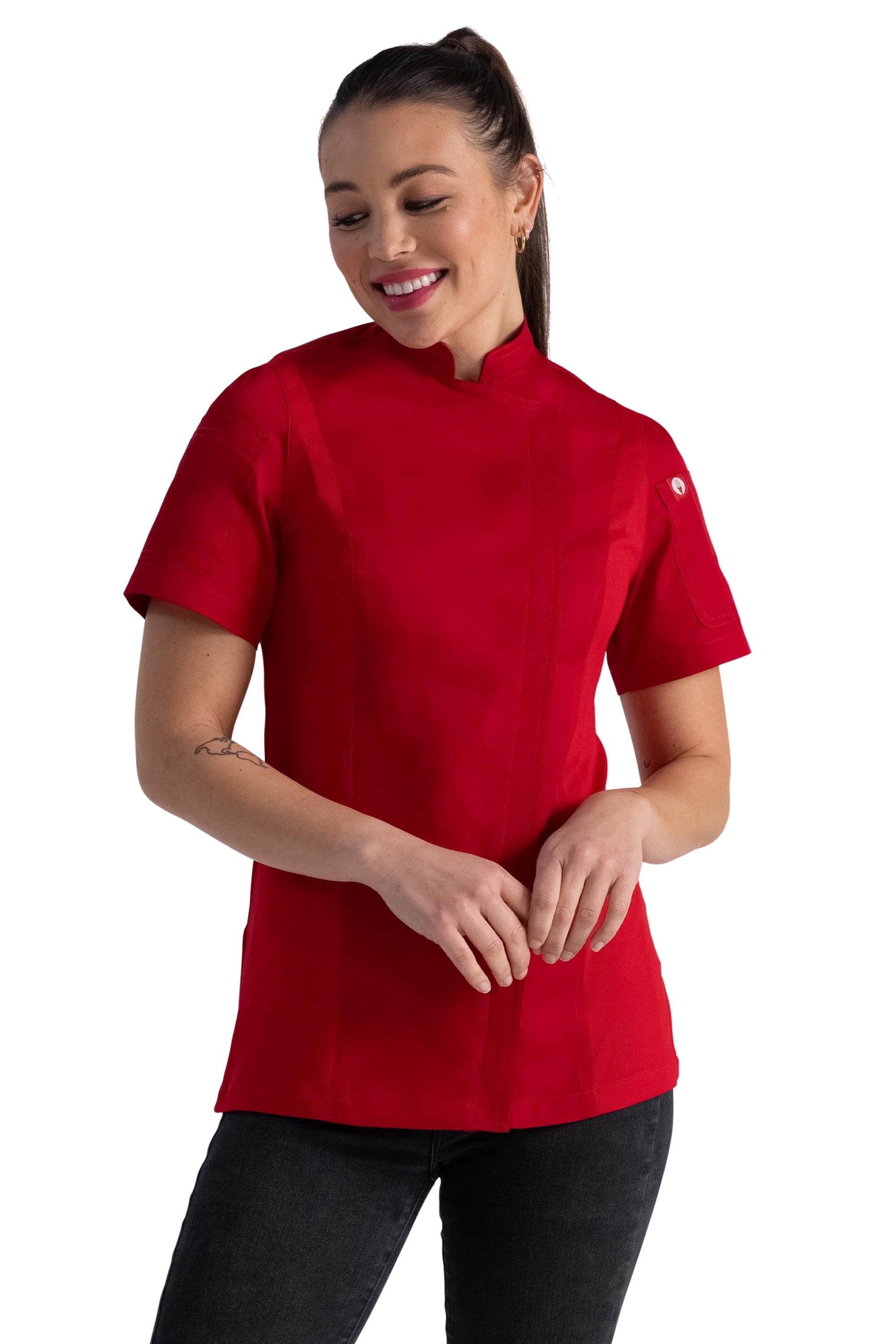 Chef Works Womens Springfield Chef Coat (BCWSZ006REDL) - Walmart.com