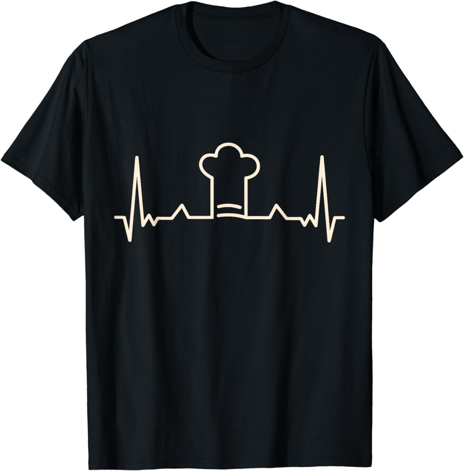 Chef hat Cooking & Food Heartbeat Gift for Men and Women T-Shirt ...