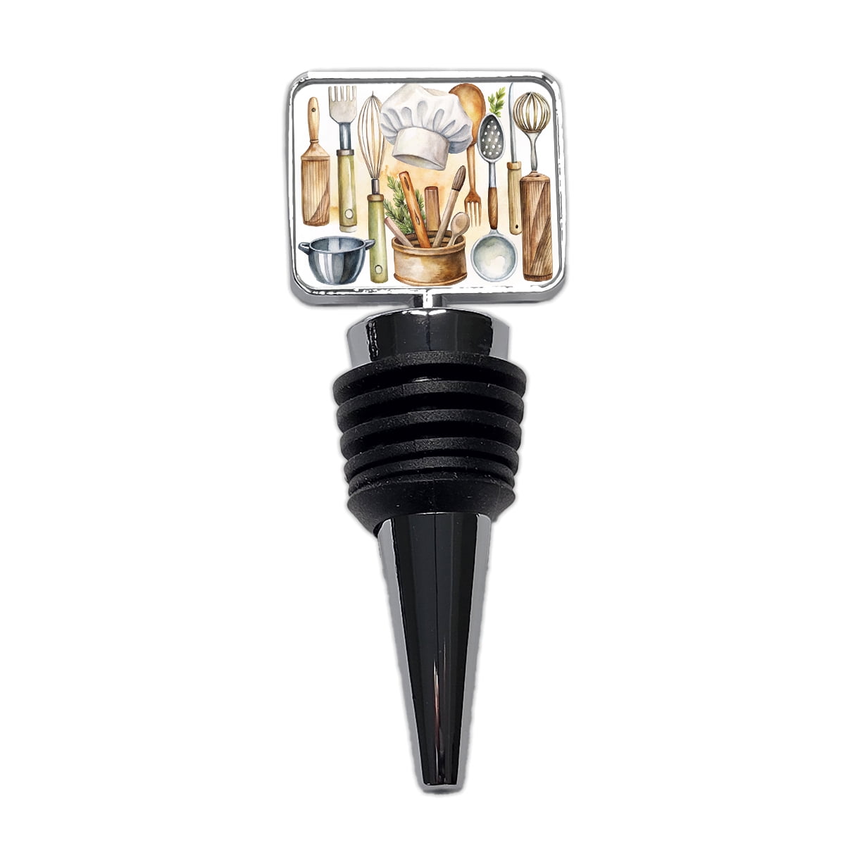 Chef's Baker's Tools Cooking Watercolor Wine Bottle Stopper Cap Plug ...